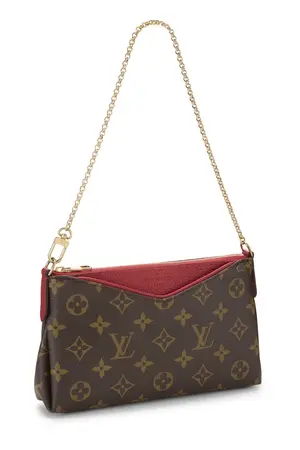 LOUIS VUITTON Monogram Pallas Clutch - Red