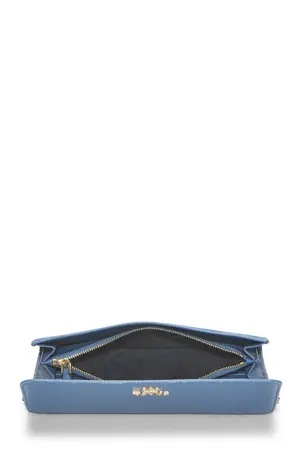 Prada Saffiano Wallet On Chain - Blue