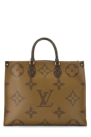 LOUIS VUITTON Giant Monogram Reversed On The Go - Brown