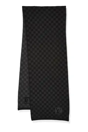 LOUIS VUITTON Damier Wool Muffler - Black