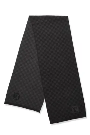 LOUIS VUITTON Damier Wool Muffler - Black