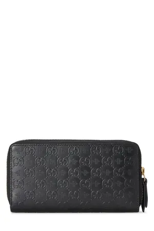 Gucci Embossed Bee Zip Around Wallet