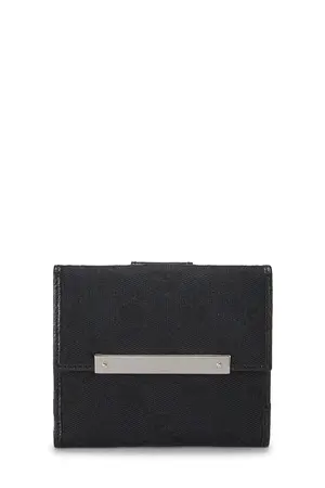 Gucci Gg Canvas French Wallet - Black