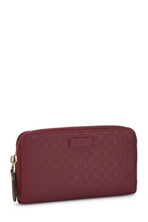 Gucci Microssima Zip Around Wallet - Red
