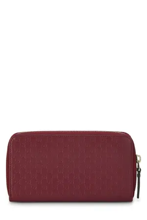 Gucci Microssima Zip Around Wallet - Red