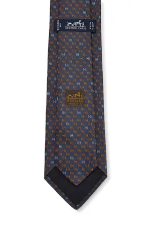 Hermès Jacquard Tie - Blue