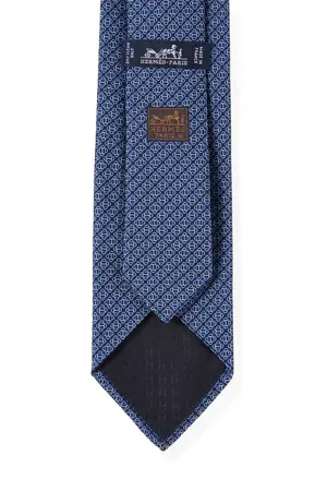 Hermès Jacquard Tie - Blue