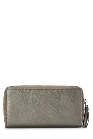 Gucci Metallic Soho Zip Around Wallet - Grey