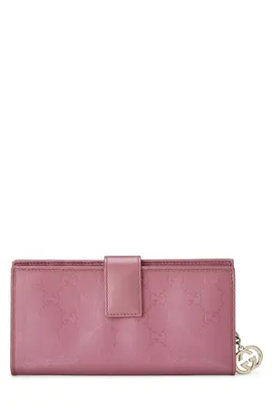 Gucci Imprime Coated Canvas Long Wallet - Pink