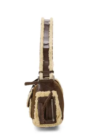 Dior Shearling "remove Before Flight" Shoulder Bag - Brown