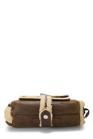 Dior Shearling "remove Before Flight" Shoulder Bag - Brown
