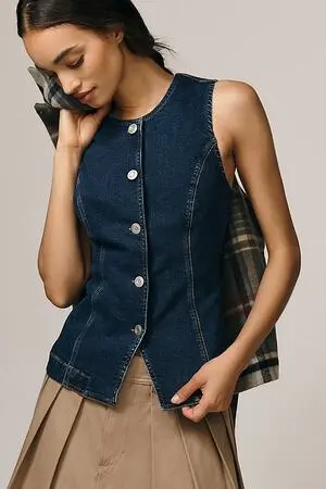 Maeve Crew-neck Denim Vest Top