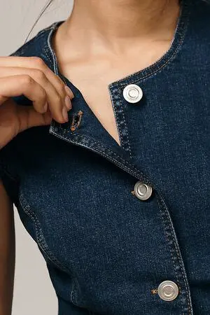 Maeve Crew-neck Denim Vest Top