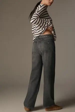 Rag & Bone Miramar High-rise Wide-leg Drawstring Jeans - Black