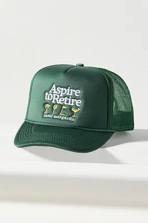 MOTEL MARGARITA Aspire To Retire Trucker Hat - Green