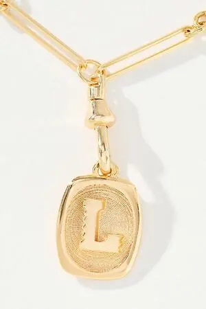 Anthropologie Monogram Pendant Necklace - L