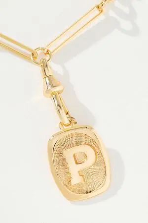Gold Plated Monogram Pendant Necklaces
