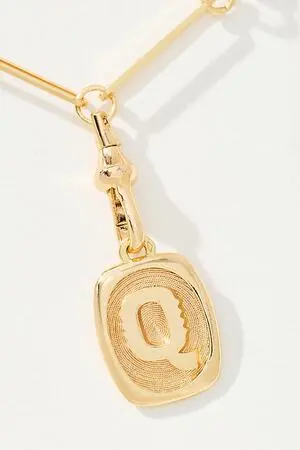 Anthropologie Monogram Pendant Necklace - Q