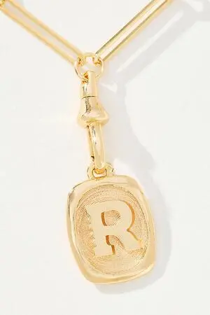 Anthropologie Monogram Pendant Necklace - R