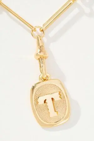 Anthropologie Monogram Pendant Necklace - T
