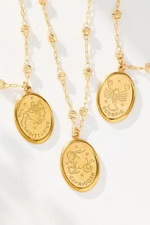 Anthropologie Delicate Zodiac Pendant Necklace - Aries