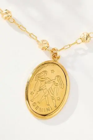 Anthropologie Delicate Zodiac Pendant Necklace - Gemini