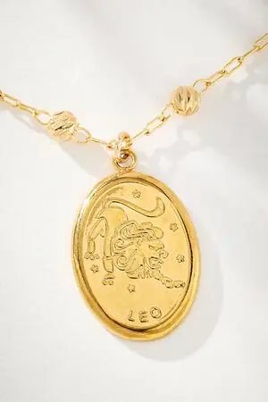 Anthropologie Delicate Zodiac Pendant Necklace - Leo