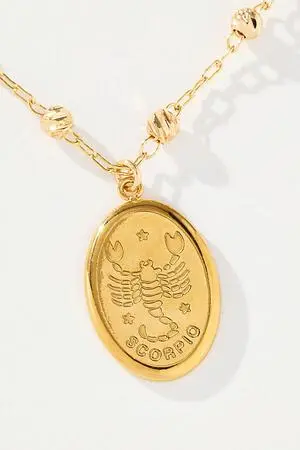 Anthropologie Delicate Zodiac Pendant Necklace - Scorpio