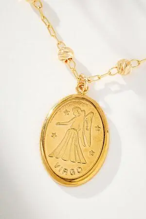 Anthropologie Delicate Zodiac Pendant Necklace - Virgo