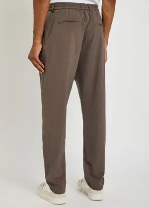 LES DEUX Como Drawstring Tapered-leg Woven Trousers