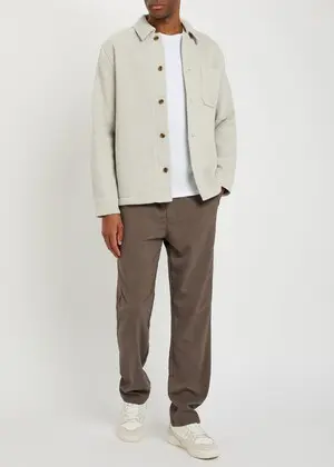 LES DEUX Como Drawstring Tapered-leg Woven Trousers
