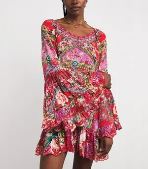 Camilla Silk A-line Mini Dress