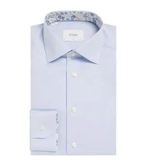 Eton Cotton Twill Slim Shirt - Blue