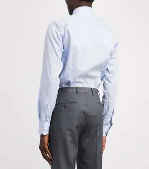 Eton Cotton Twill Slim Shirt - Blue