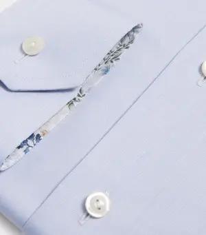 Eton Cotton Twill Slim Shirt - Blue