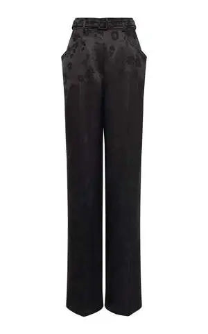 Women's Black Silk Pants