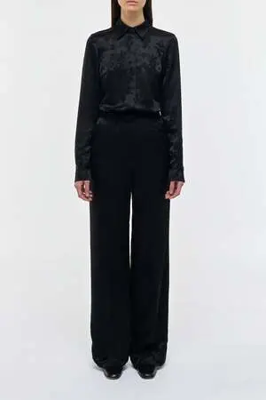 Gabriela Hearst Norman Wide-leg Embroidered Silk Pant