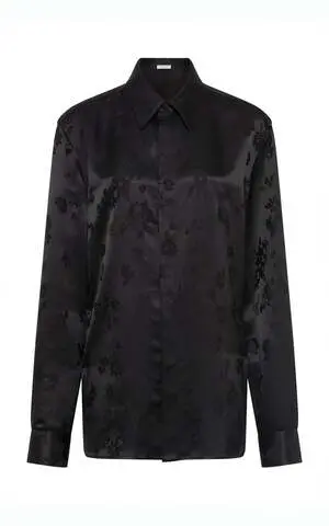 Women's Black Gold Silk Shirts
