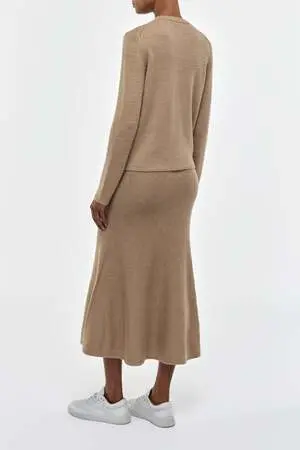 Gabriela Hearst Titus Cashmere Knit Sweater - Camel