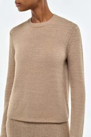 Gabriela Hearst Titus Cashmere Knit Sweater - Camel