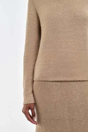 Gabriela Hearst Titus Cashmere Knit Sweater - Camel