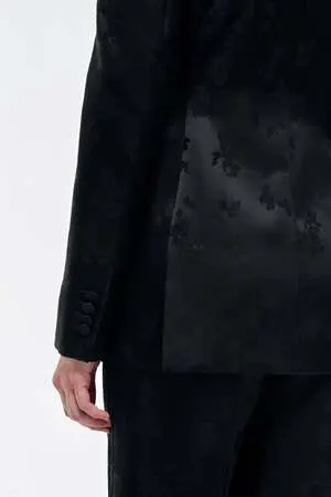 Gabriela Hearst Aleah Embroidered Silk Blazer - Black