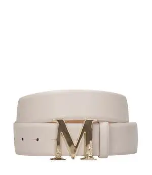 Max Mara Leather Belt - Cream