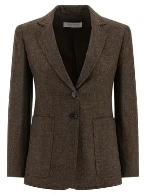 Max Mara Single-breasted Wool Tweed Blazer