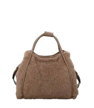 Max Mara Teddy Fabric Top Handle Bag