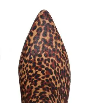 Ash Leopard Print Pointed Toe Boots - Spotted