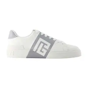 Balmain B Court Leather Sneakers - Grey