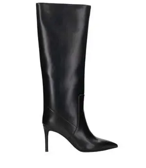 Jeffrey Campbell Leather Stiletto Heel Boots - Black