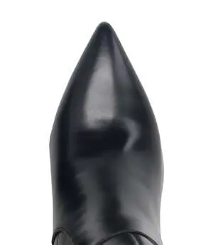 Jeffrey Campbell Leather Stiletto Heel Boots - Black