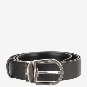 Montblanc Reversible Leather Belt - Black